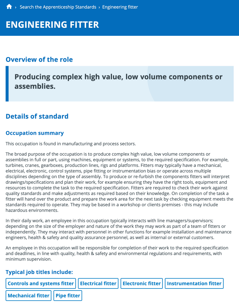 Apprenticeship Standards - Apprenticeships and Training Courses for ...