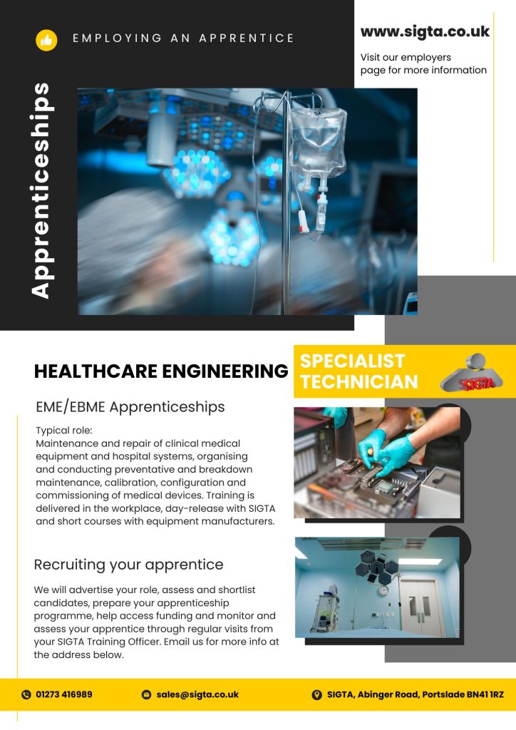 We are now delivering apprenticeships for healthcare technicians ...